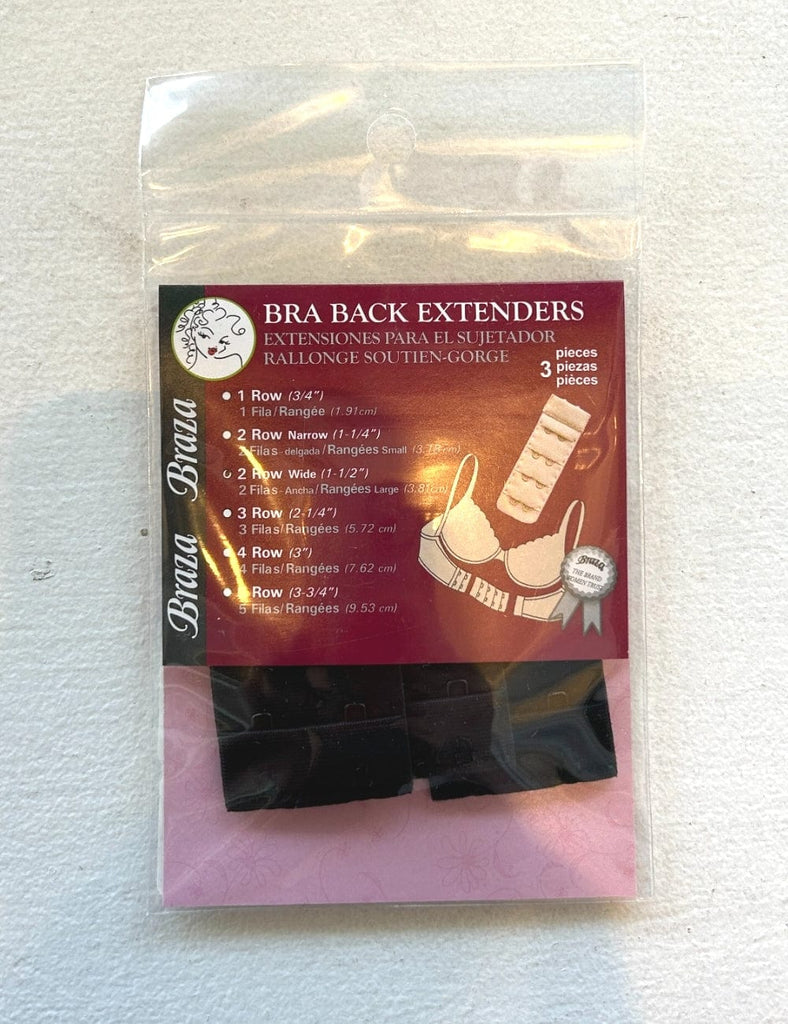 Braza Bra Extenders Black 2 Rows | Brava Lingerie