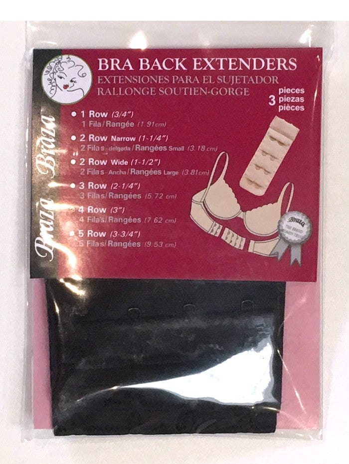 Braza Bra Extenders Black 4 Rows | Brava Lingerie