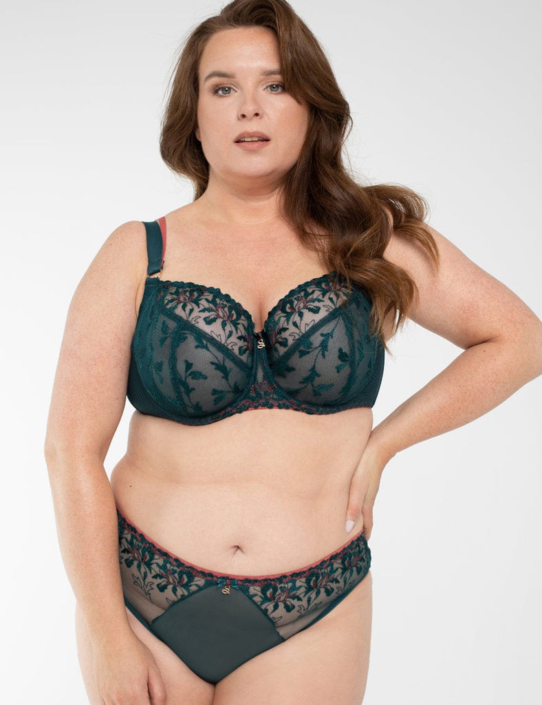 Samanta Nut Soft Full Cup Bra Teal | Brava Lingerie