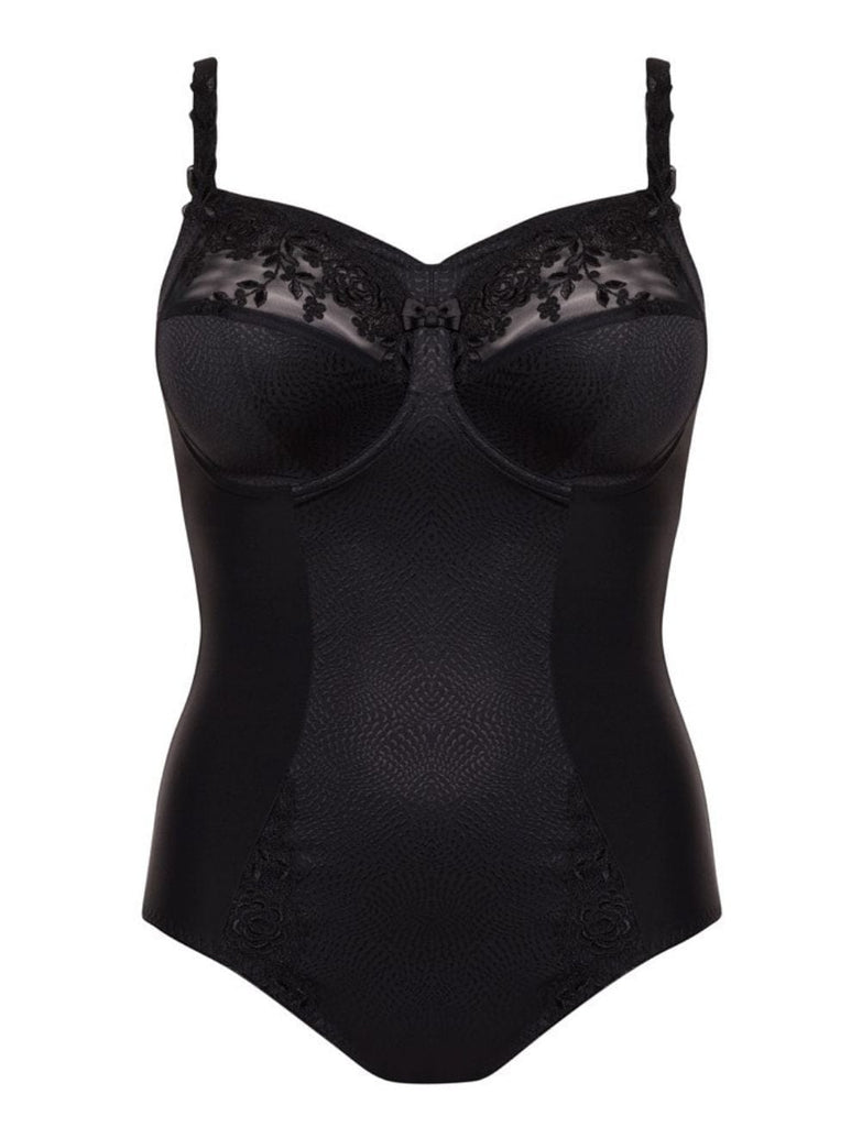 Ulla Ella Underwired Bodysuit with Panel Black | Brava Lingerie